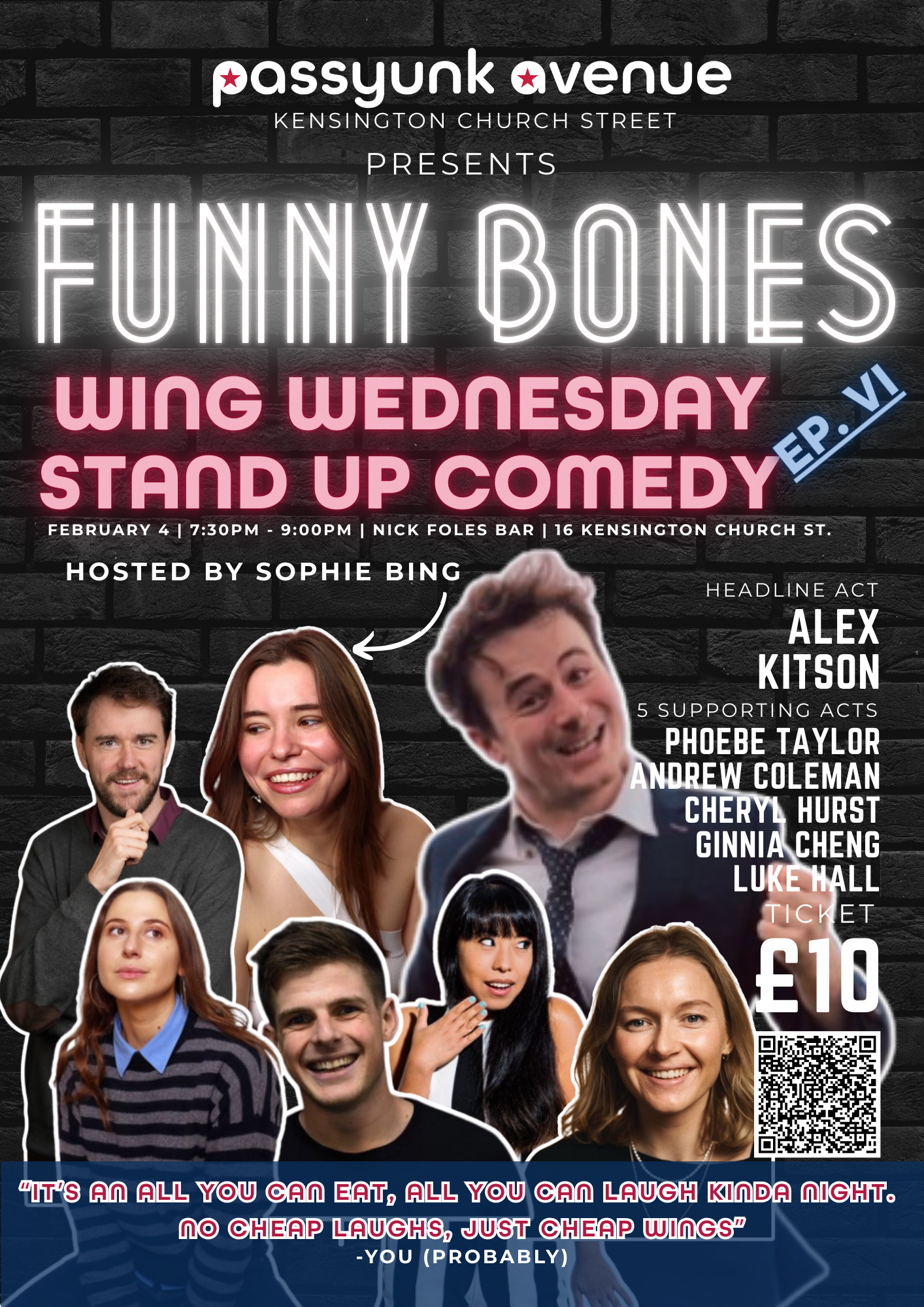 Funny Bones: Wing Night Comedy. EP. 6 (Only 30 tickets!): Wednesday, F